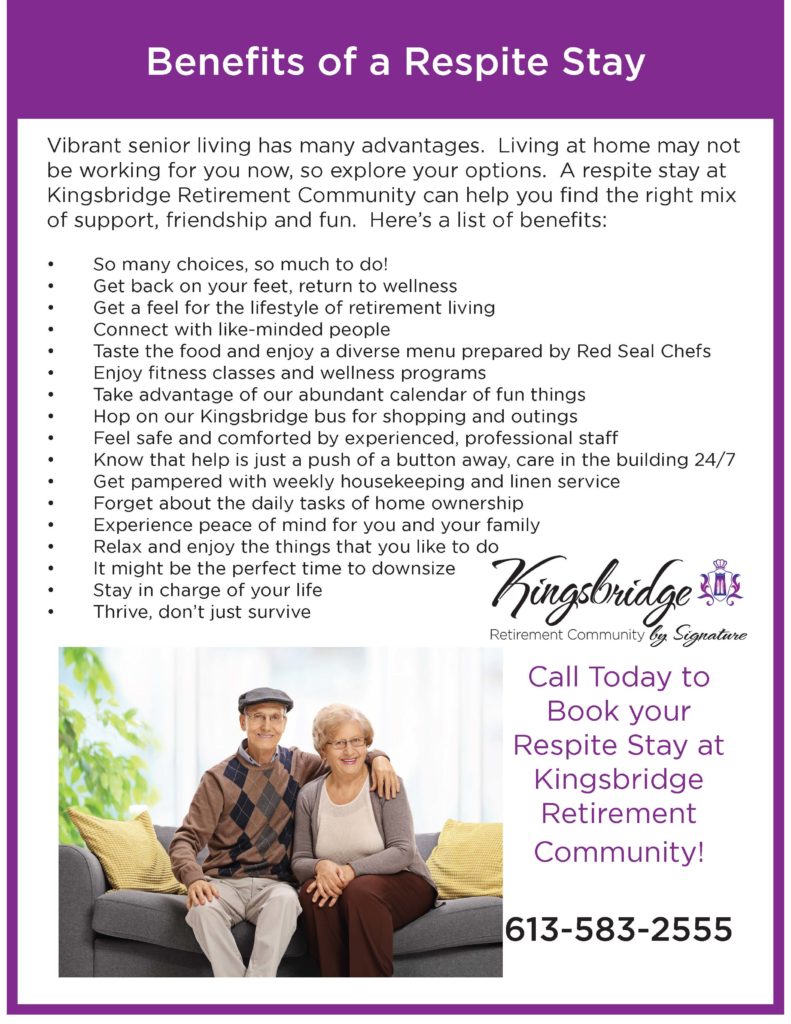 Kingsbridge Introduces Respite Care - Kingsbridge